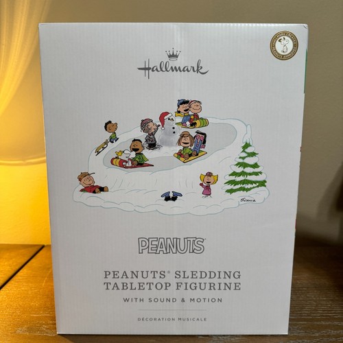 Hallmark Peanuts Sledding Musical Tabletop Figurine Motion Charlie ...