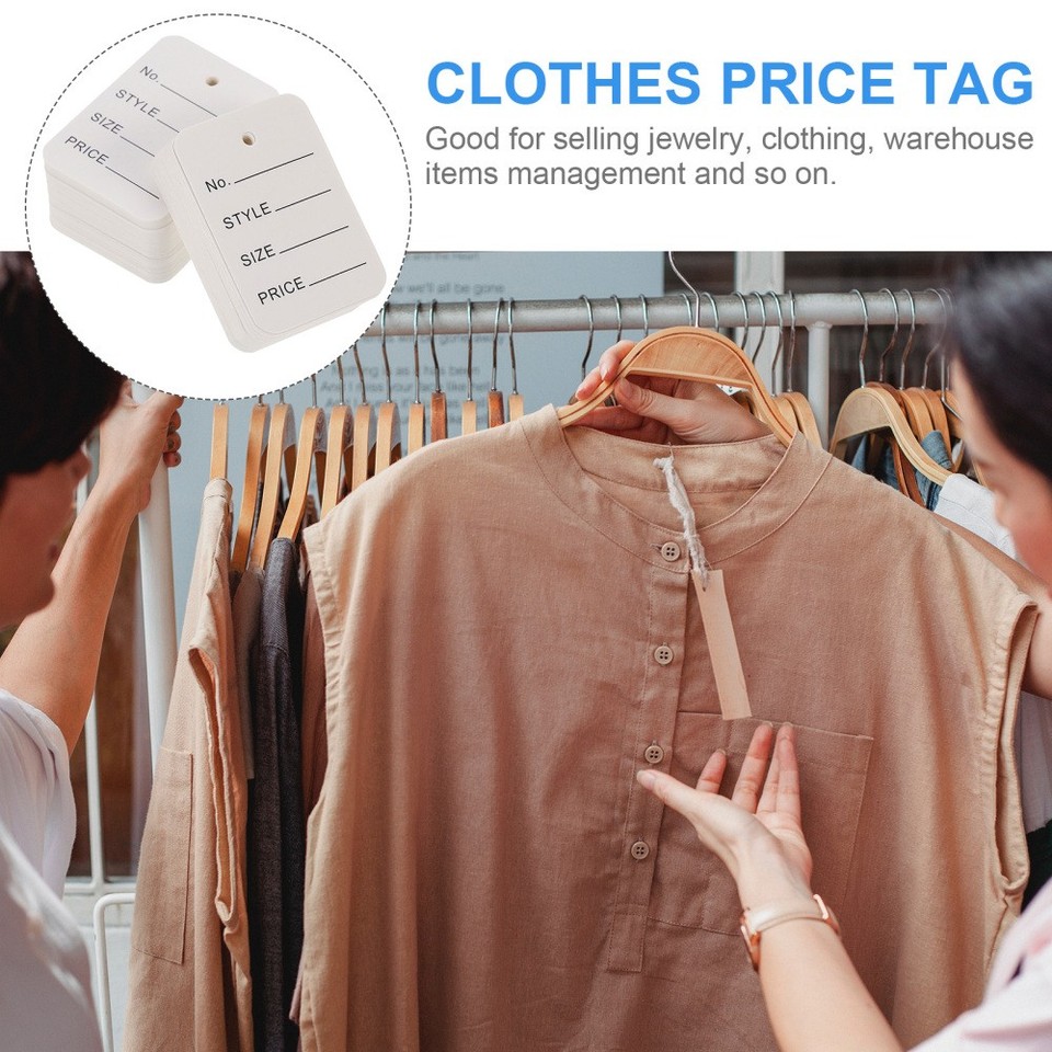 1000pcs Goods Hanging Price Tag Clothing Price Tags Commodity Display ...