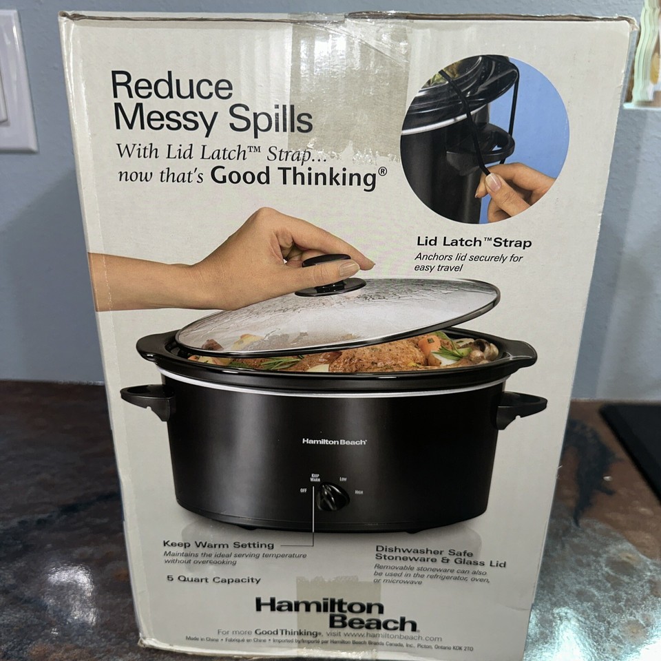 Hamilton Beach Portable Slow Cooker 5 Qt Model 33256 New factory Sealed ...