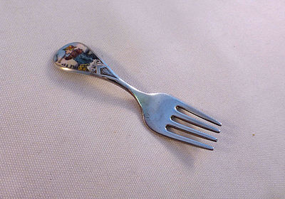 Enameled & Sterling Little Boy Blue Baby Fork by Lunt | eBay UK