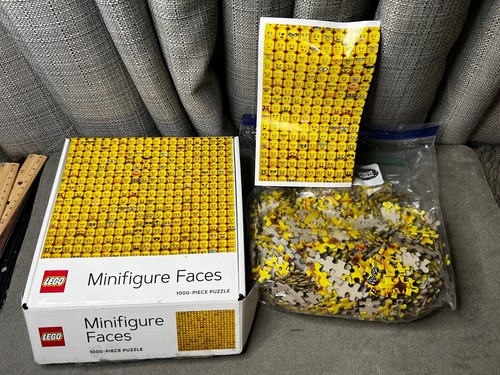 LEGO Jigsaw Puzzle Minifigure Faces Heads 1000 Piece 25 X 20 Complete ...