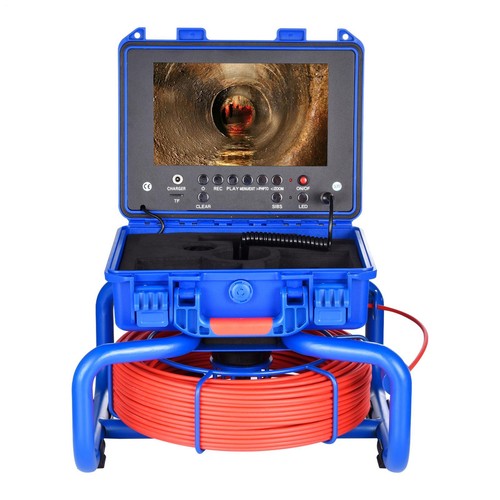 9 In Self-Leveling Sewer Camera 50m/164ft Pipe Inspection Camera w ...