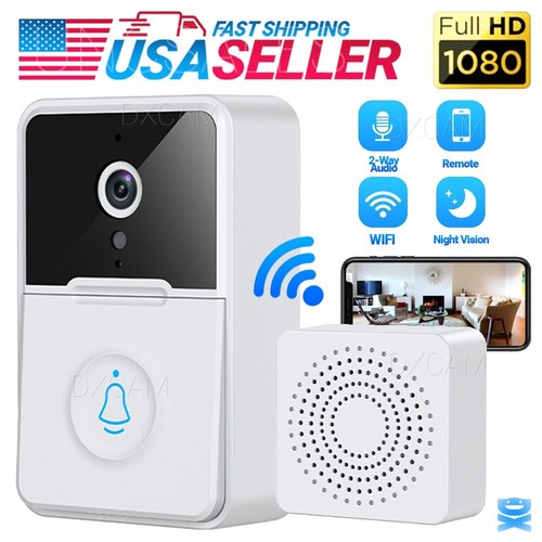 Wifi Smart Doorbell Wireless Security Intercom Video Camera Chime Door ...