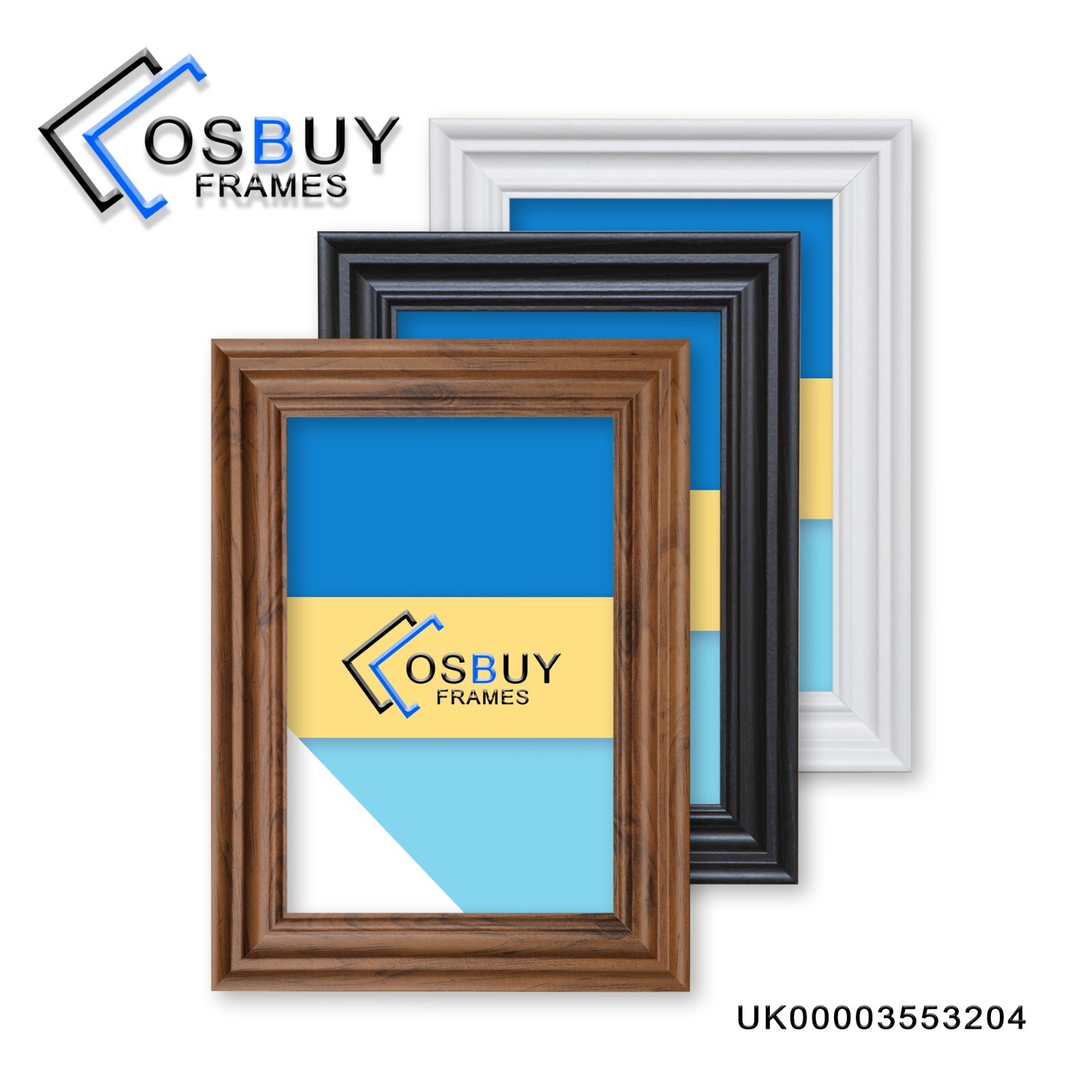 OSBUY Traditional Swept Wood Effect Picture Frames Various Sizes Photo ...