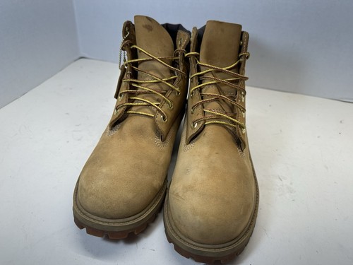 Timberland 12909 Junior Premium 6-inch Waterproof Boots Wheat Nubuck US ...