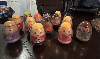 Hasboro Weebles Wobble egg shaped toys 2009 lot of 14 Gravity Toys | eBay