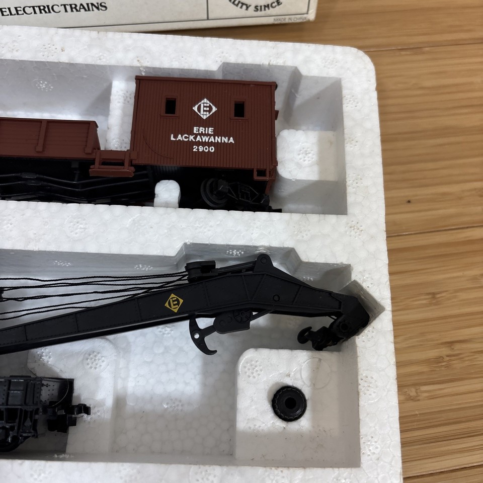 Vtg Bachman Crane Car And Boom Tender Model Ho Scale Electric Trains ...