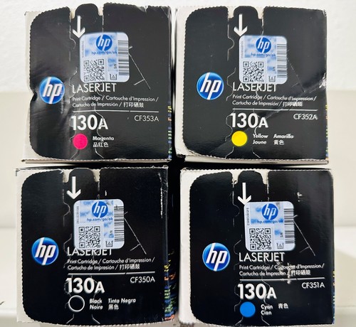 New Genuine HP 130A Black Color Toner Cartridges Box HP LaserJet Pro ...