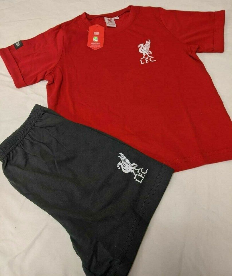 LIVERPOOL SHORT PYJAMAS LFC PYJAMA SHORT SET LIVERPOOL SHORTY PYJAMAS ...
