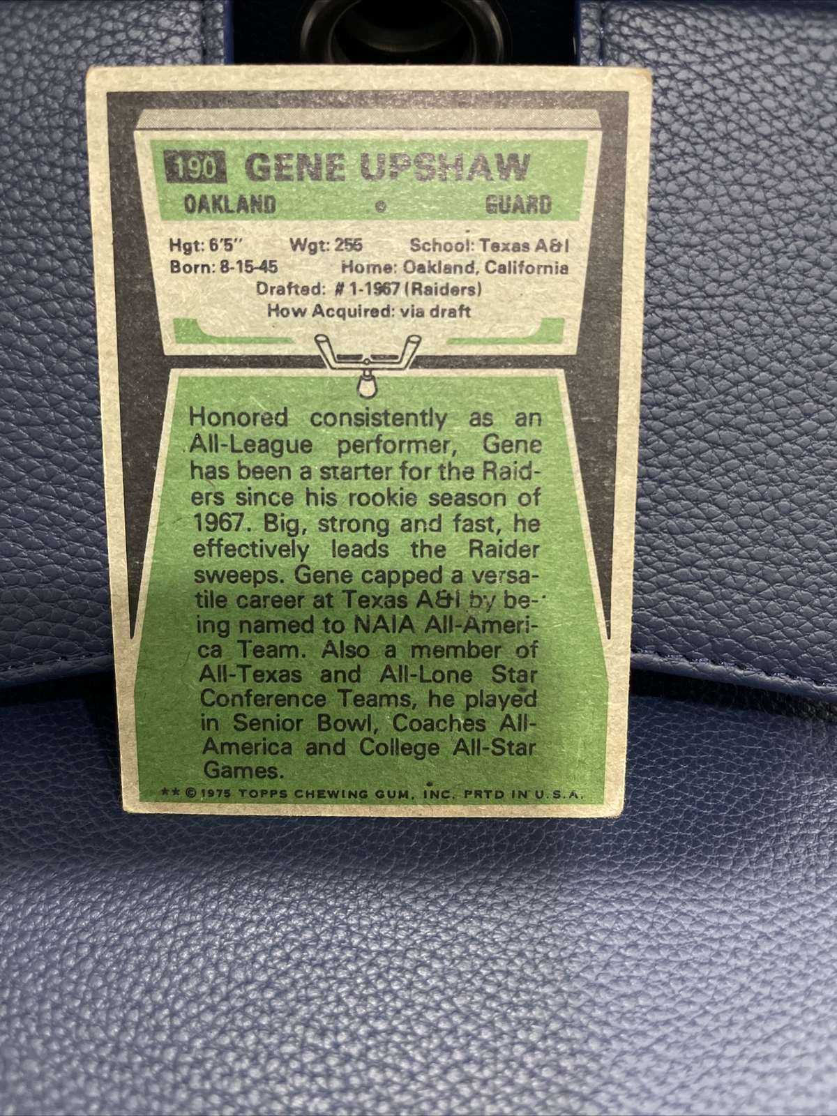 Topps Eugene Upshaw 1975 #190 | eBay