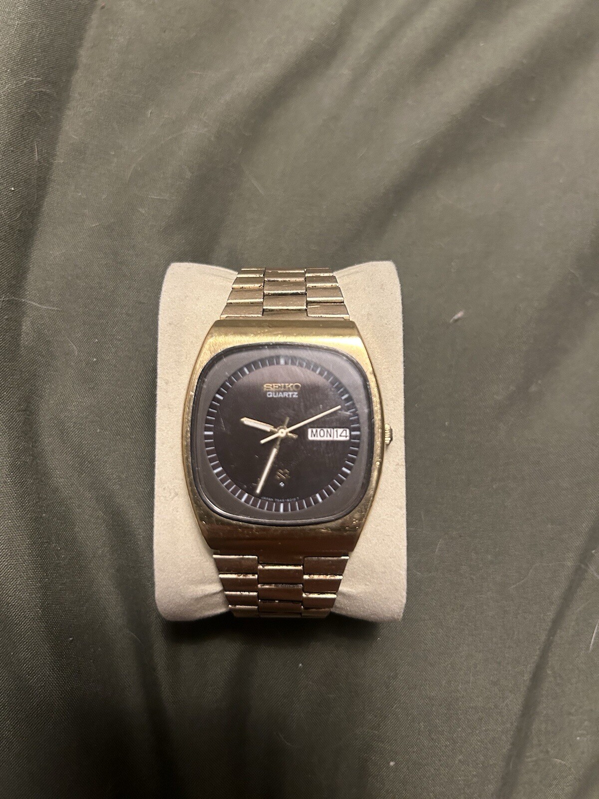 1970s Gold Plated Quartz Seiko With TV Shape Dial And… - Gem