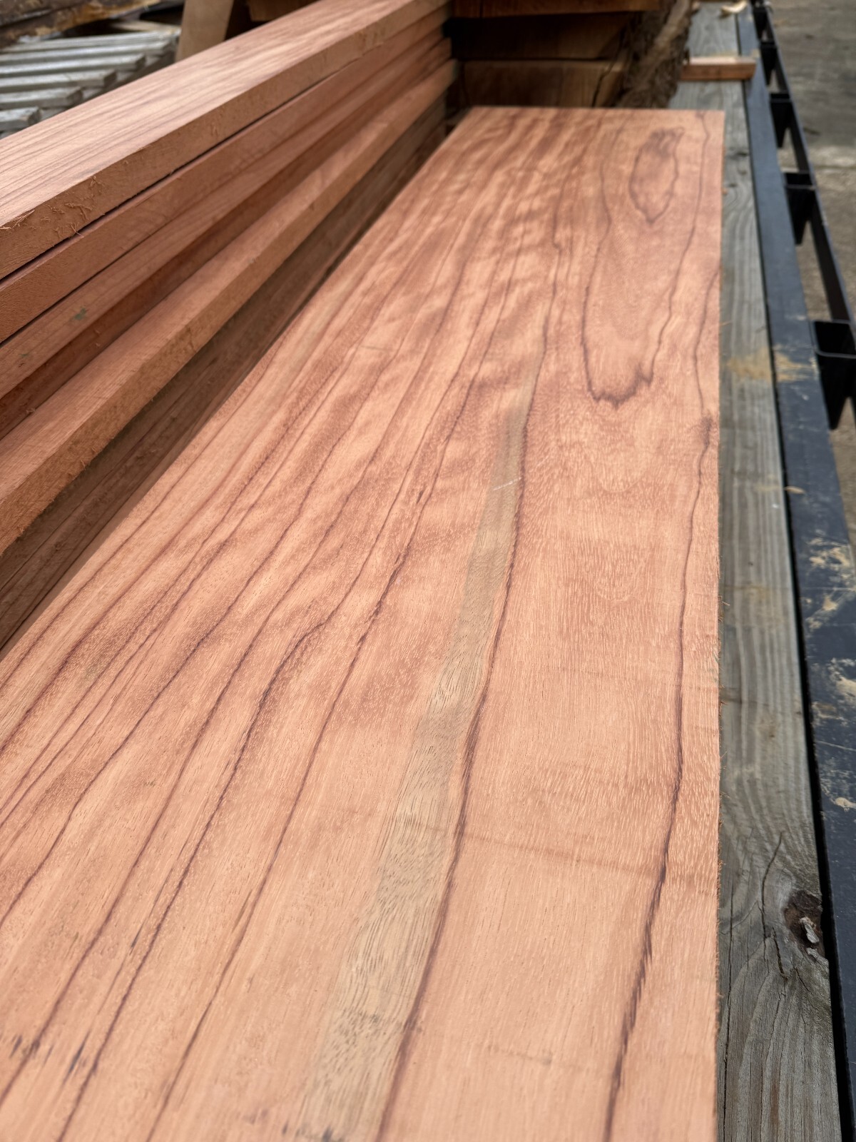Ebiara Red Zebrawood Kiln Dry Lumber 1" Boards various width and length ...