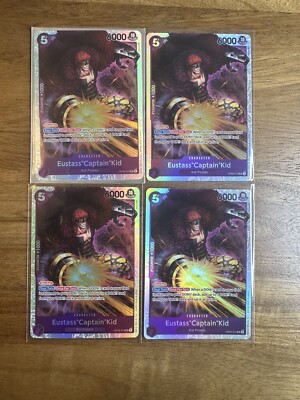 4x Eustass Captain Kid SR OP05-074 Play set NM One Piece CCG | eBay