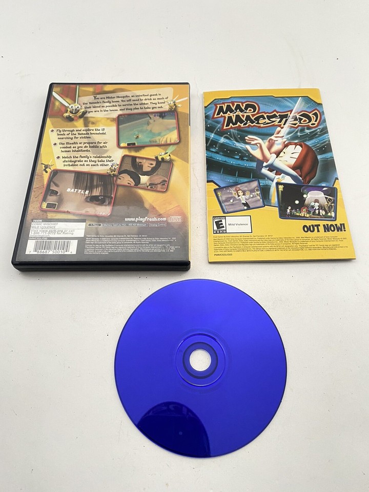 Mister Mosquito - Playstation 2 PS2 Game CIB Complete In Box - RARE ...