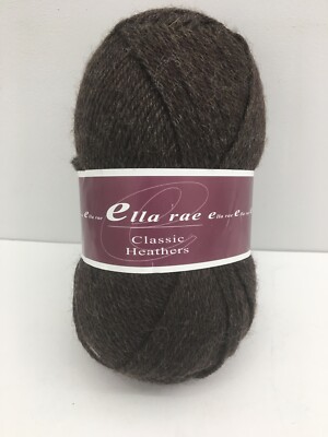 Ella Rae Classic Wool Worsted Color 111 Heathered Brown | eBay