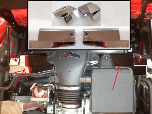 Corvette Radiator Support Shroud Covers 4 Pc Polished Stainless C6 Z06 ...