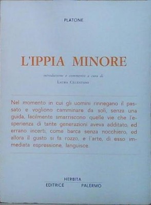 Platone IPPIA MINORE Herbita 1971 | eBay