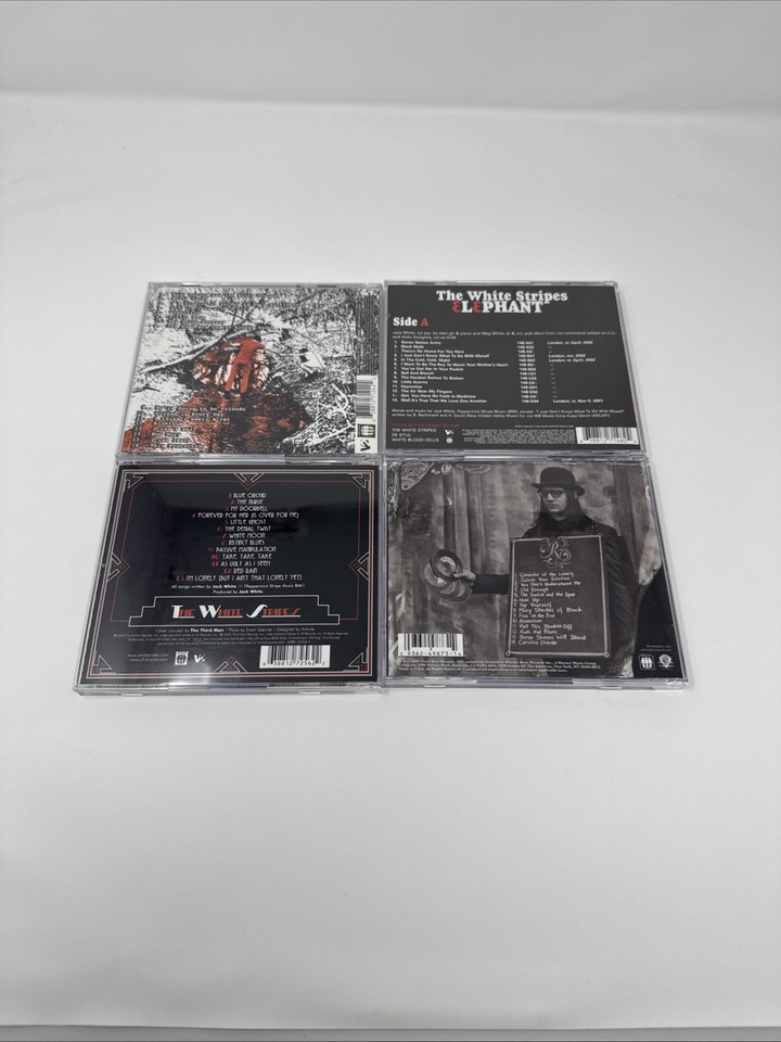 White Stripes Raconteurs 4 CD Lot White Blood Cells Elephant Get Behind ...