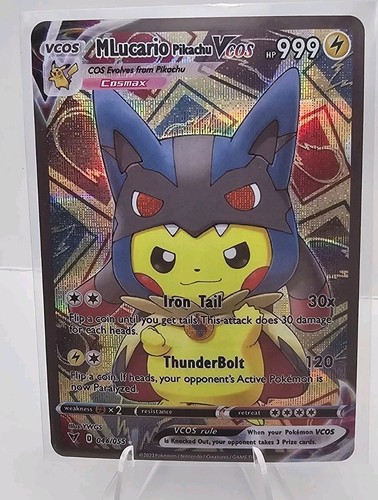 Pokemon Mega Lucario Pikachu Vcos Full Art Custom Card | eBay