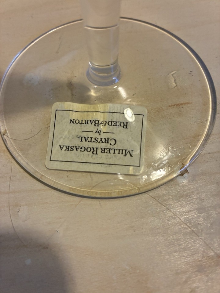 Reed & Barton SoHo Lead Crystal Champagne Flutes Rogaska Slovakia NEW ...