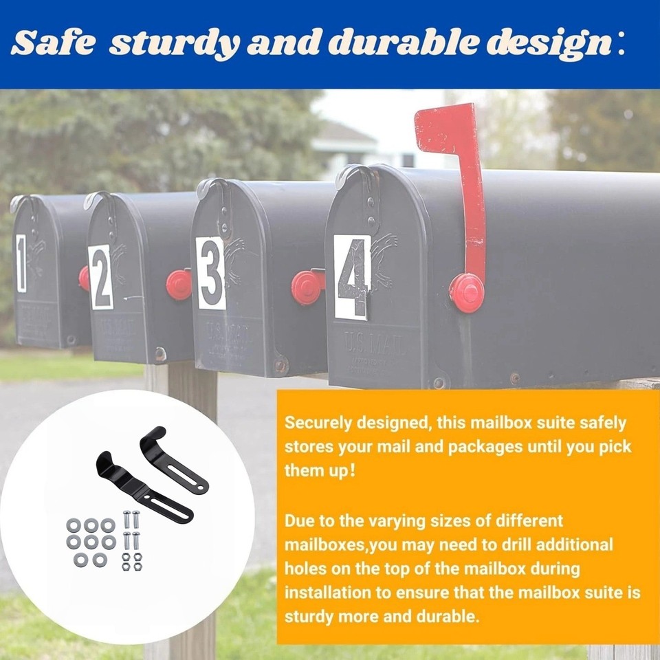 Mailbox Latch Set Handle Repair Replacement with Installation Tool and ...