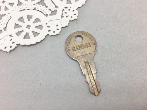 Vintage Key Illinois Lock Co Wheeling G332 Brass Replacement 1 5/8" | eBay