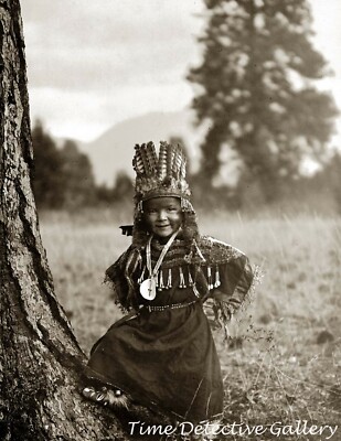 A Native American Salish Boy - circa 1910 - Historic Photo Print | eBay
