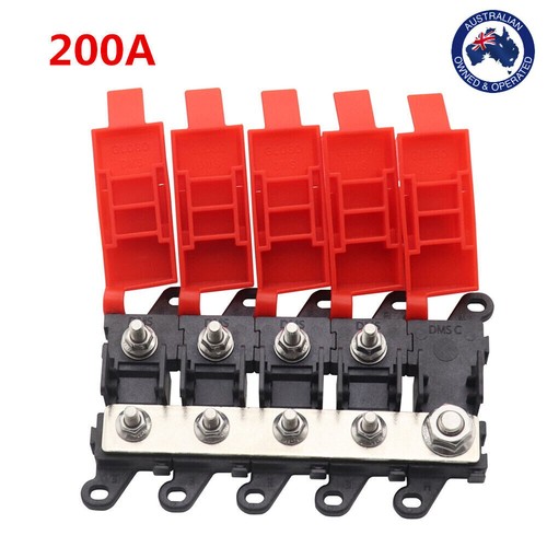 NEW Distribution Block 1 in 4 out 4-way Fuse Holder 200A Multi-pole ...