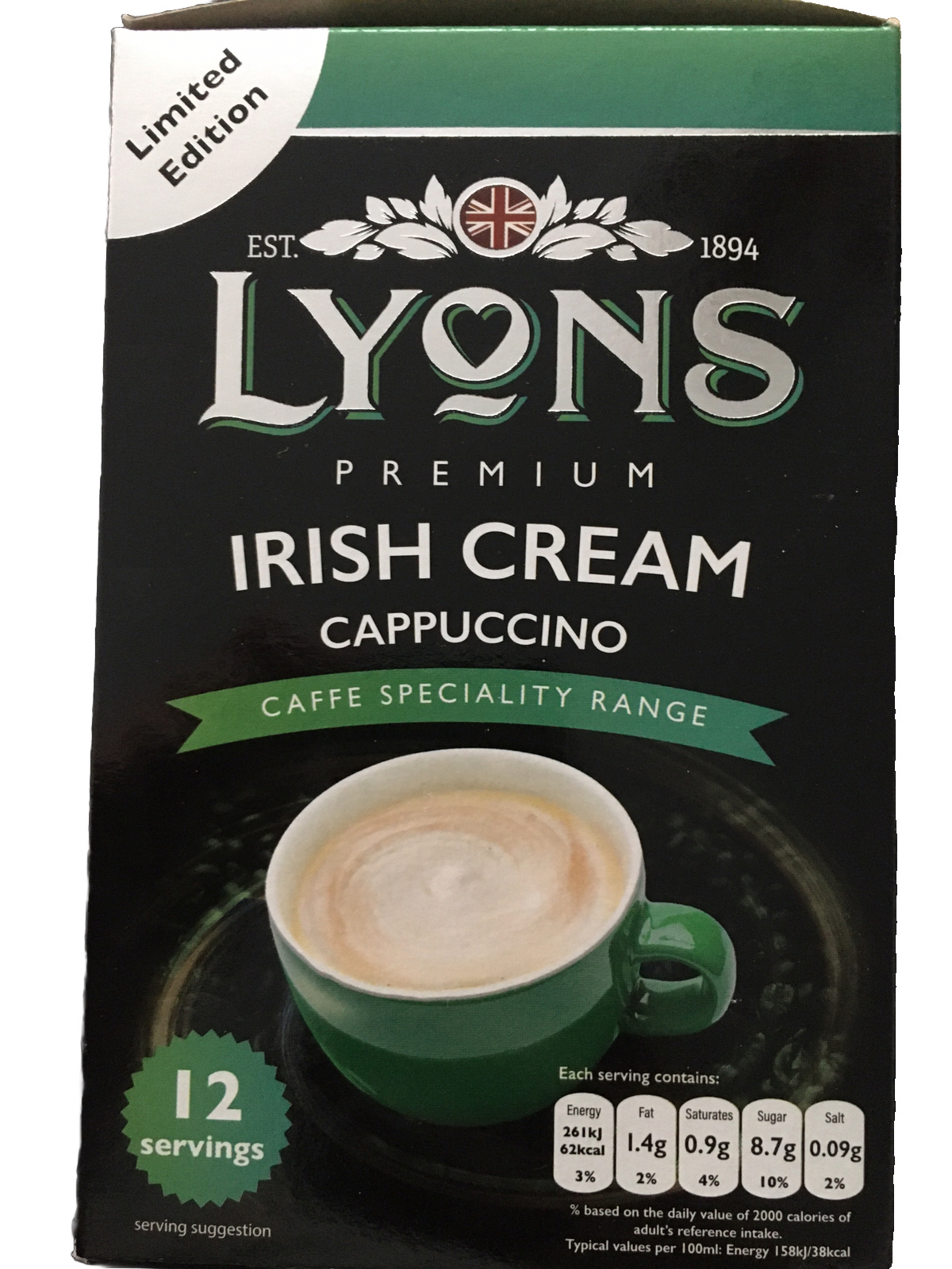 3x 12 Lyons Amaretto Cappuccino (36 Sachets) Premium Instant Coffee for ...