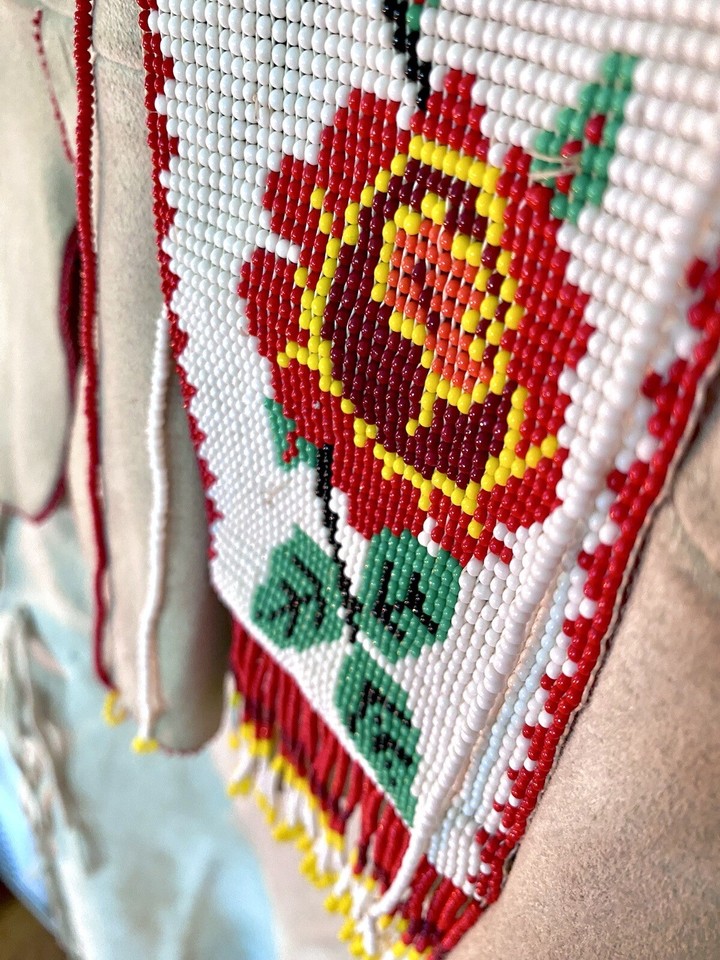 Vintage Native American Beaded Dance Powwow Regalia With Abalone Shells ...