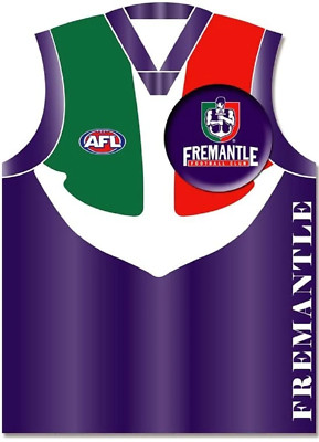Fremantle Dockers Official AFL Blank Greeting Card Pin Metal Badge 12cm ...