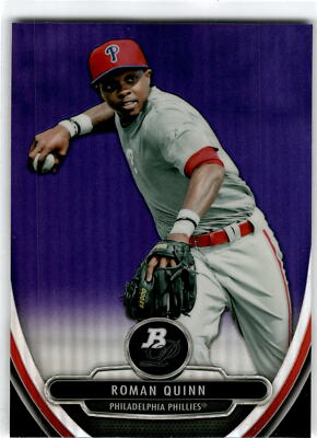 2013 Bowman Platinum #BPCP98 Roman Quinn Chrome Prospects Purple ...
