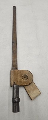U.S. MODEL 1873 TRAPDOOR SPRINGFIELD BAYONET / SCABBARD & LEATHER FROG ...
