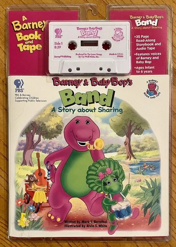 Barney & Baby Bops Band A Story About Sharing Book & Tape Sealed 1995 ...