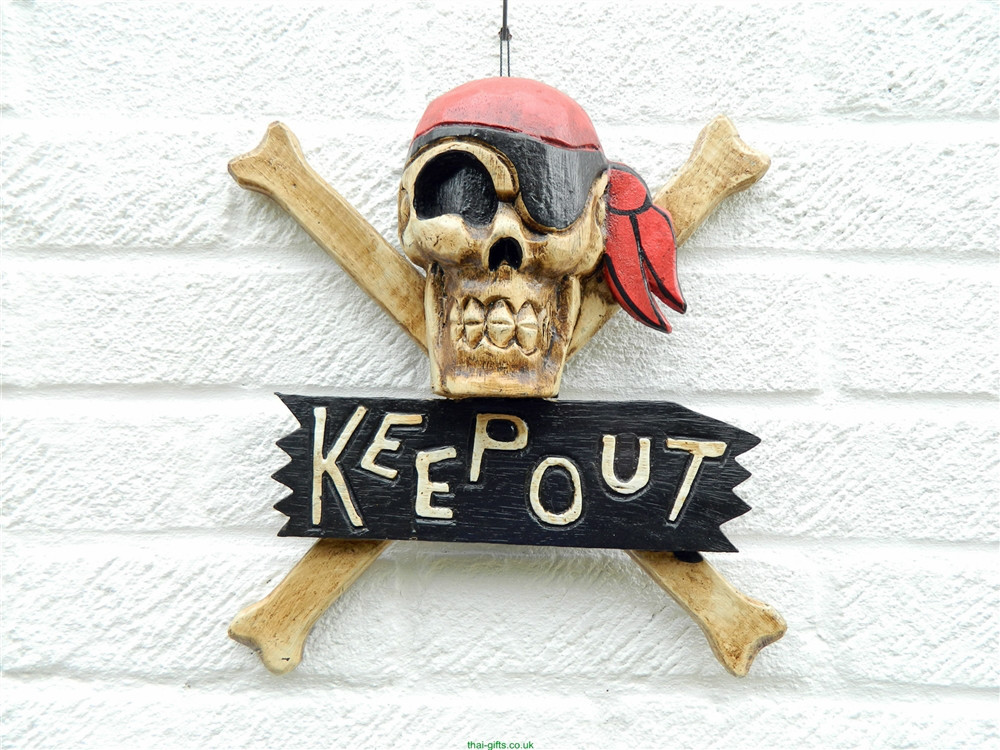 Wooden Keep Out Sign