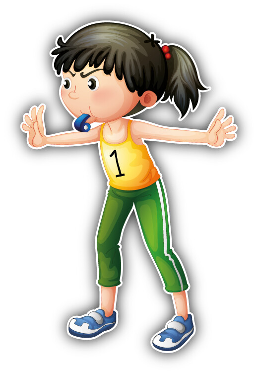 Funny Girl Sport Referee Car Bumper Sticker Decal | eBay