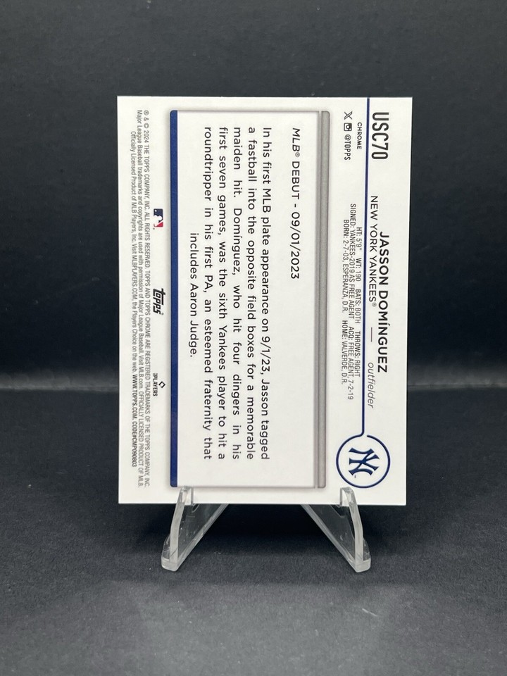 2024 Topps Chrome Update JASSON DOMINGUEZ Frozen Fractor -5/0 RC ...
