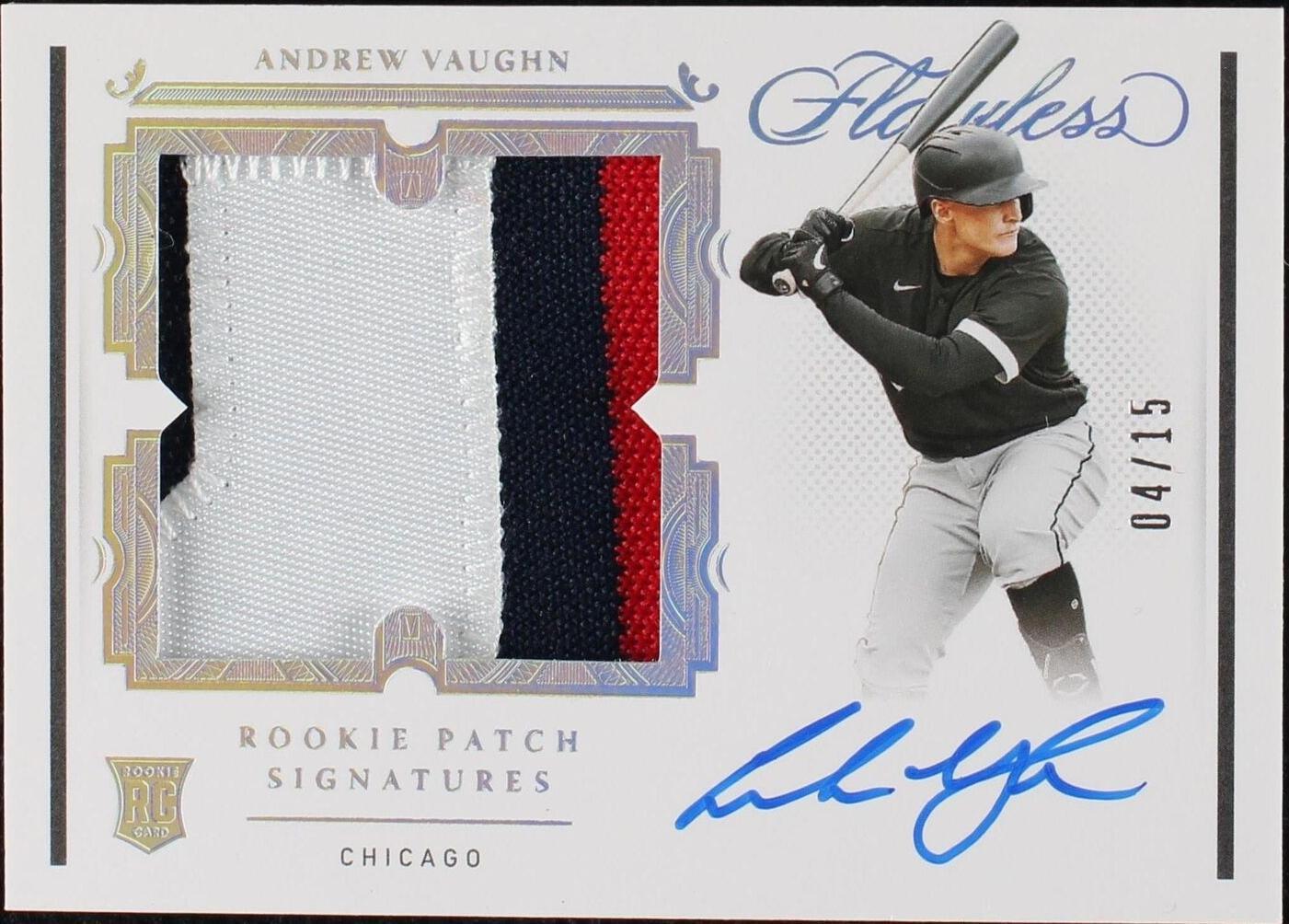 2021 Panini Flawless - Rookie Patch Signatures Andrew Vaughn #RPS-AV ...