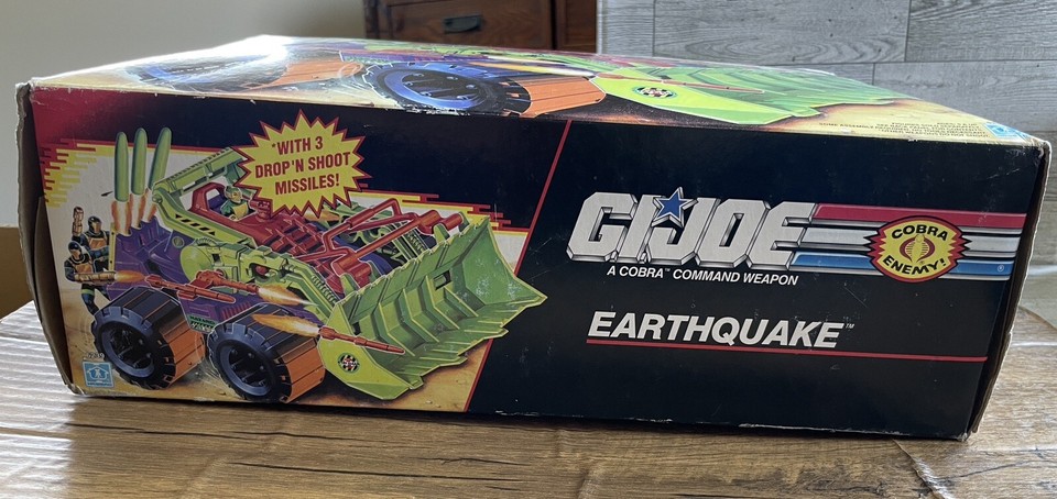 GI Joe EARTHQUAKE 1991 Hasbro Action Figure Vehicle NIB Cobra Command ...
