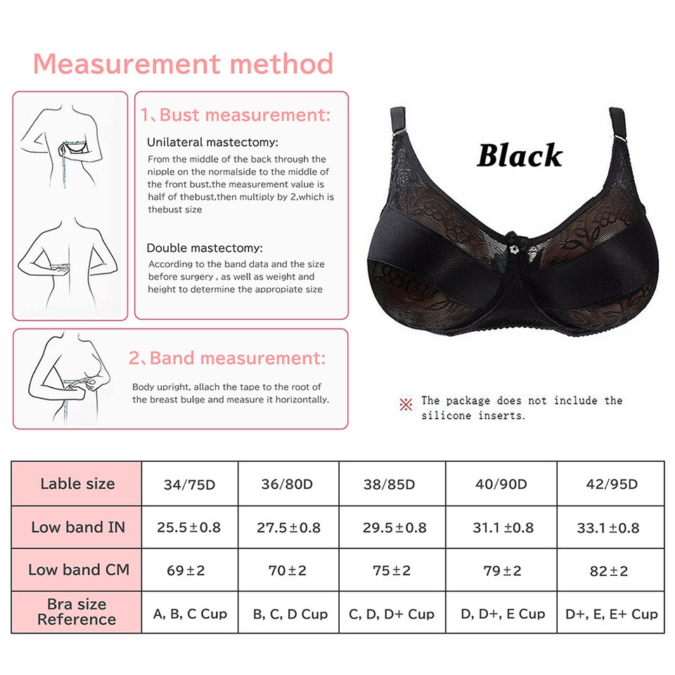 Pocket Bra for Breast Forms Crossdresser Bra, Mastectomy Prosthesis ...
