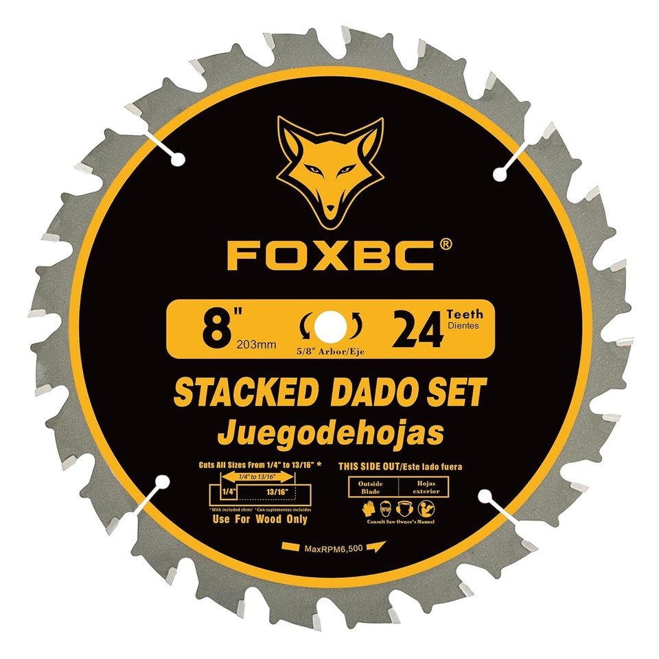 Carbide Table Saw Blades 8-Inch Stacking Dado Blade Set 14 Pieces | eBay