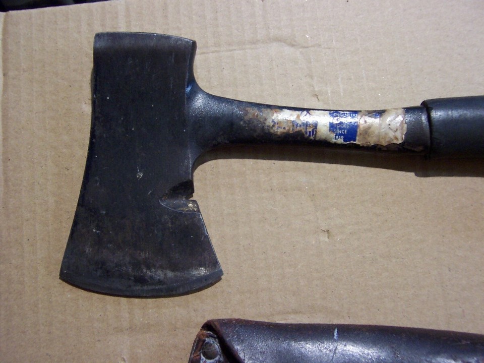 Vintage Great Neck Axe Hatchet with Riveted Leather Sheath Made in USA ...