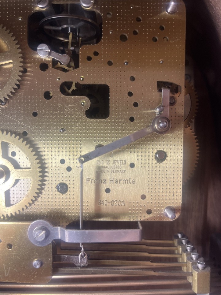 Perfect! Hamilton Greenfield Manor Mantle Clock Made In Germany w/ Key ...