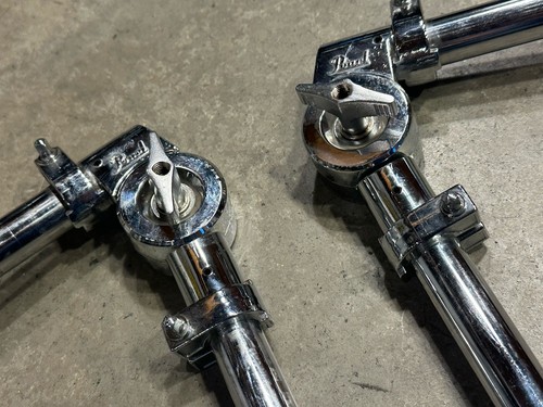 (2) Pearl L-Arm Tom Drum Mount Set 7/8" USED LONG post #MC2 | eBay