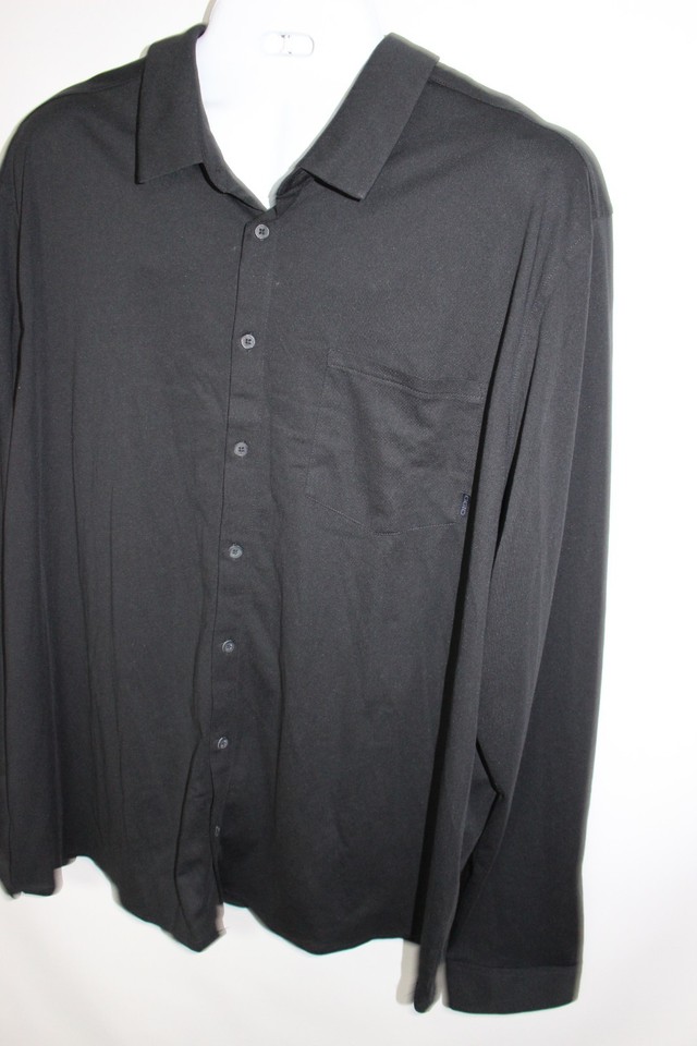 OGIO BLACK PERFORMANCE L/S Button-Up DRESS SHIRT SZ: 4XL 4X PRE-OWNED ...
