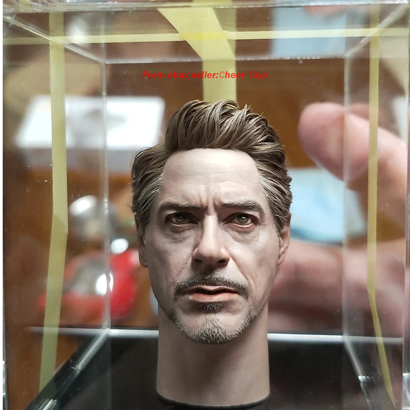 Hair Transplant Y.K Kim Tony iron man Head Sculpt Handmade custom ...
