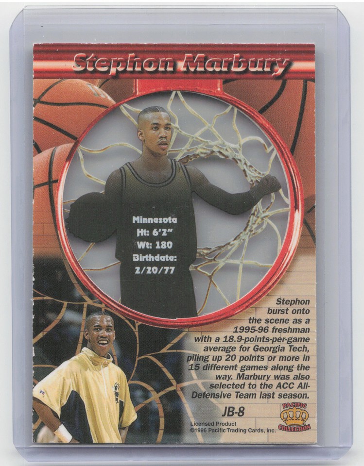 1996 Pacific Power #JB-8 Stephon Marbury Jump Ball | eBay