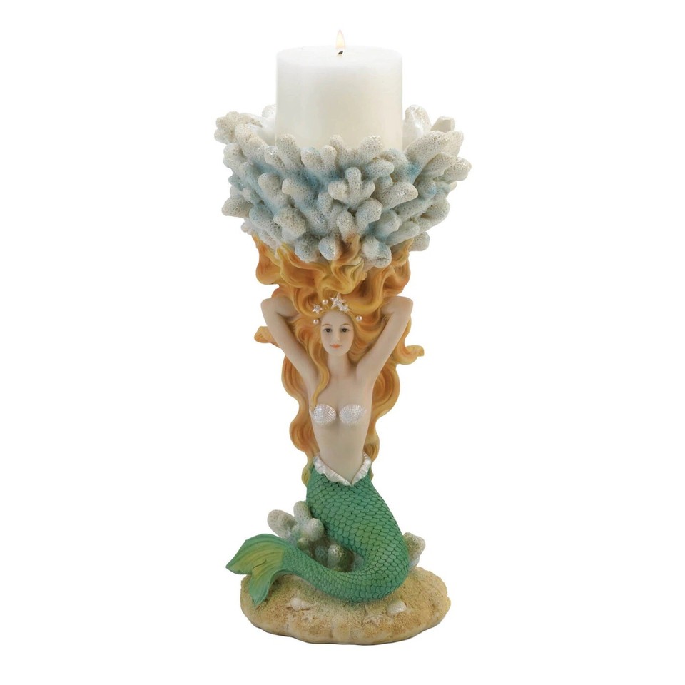 Mermaid Candle Holder Light Stand Lantern Sconce Lamp Candlestick Home ...