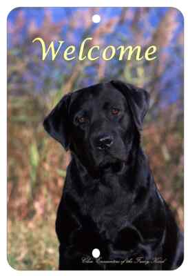 Labrador Retriever Black Aluminum Indoor/Outdoor Welcome Sign | eBay