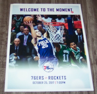 PHILADELPHIA 76ERS SIXERS BEN SIMMONS 8.5" X 11" NBA Game PROMO POSTER ...